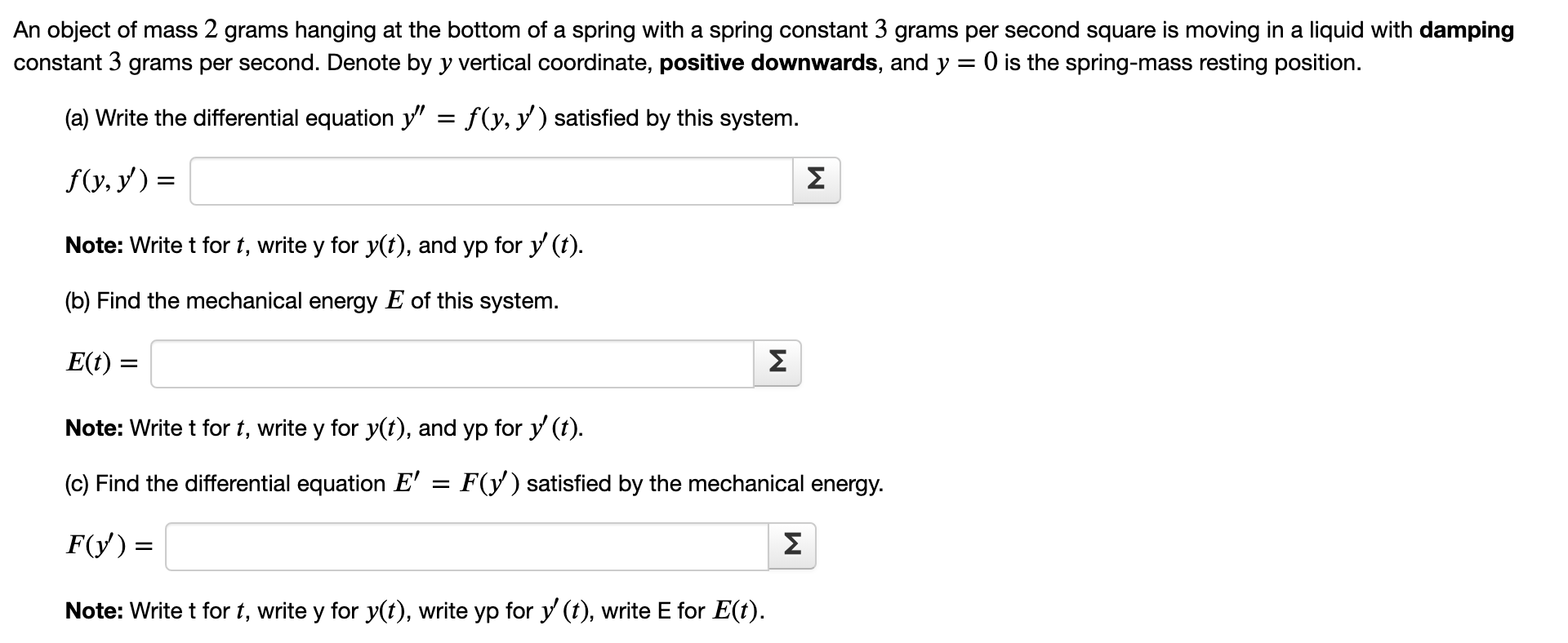 Solved An object of mass 2 grams hanging at the bottom of a | Chegg.com