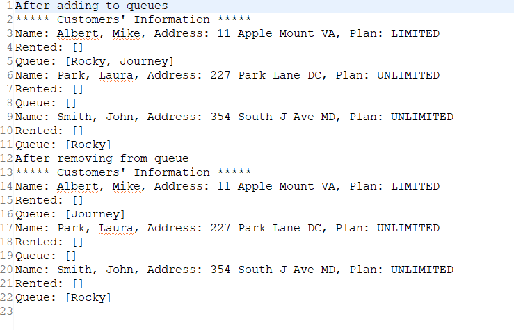 Solved Java (Eclipse) This assignment allows people to rent | Chegg.com
