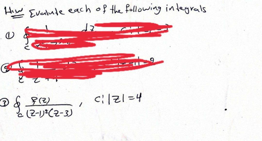 Solved How Evalute each of the following integrals Cilzl=4 | Chegg.com Solved How Evalute each of the following integrals Cilzl=4 | Chegg.com