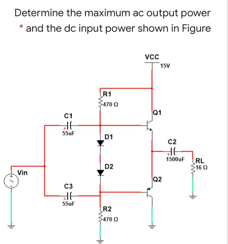 Solved Determine the maximum ac output power * and the dc | Chegg.com