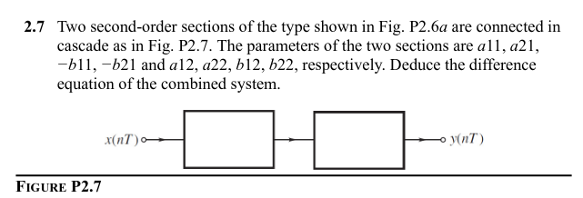 Solved 2.7 Two second-order sections of the type shown in | Chegg.com