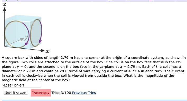 Solved A square box with sides of length 2.79 m has one | Chegg.com