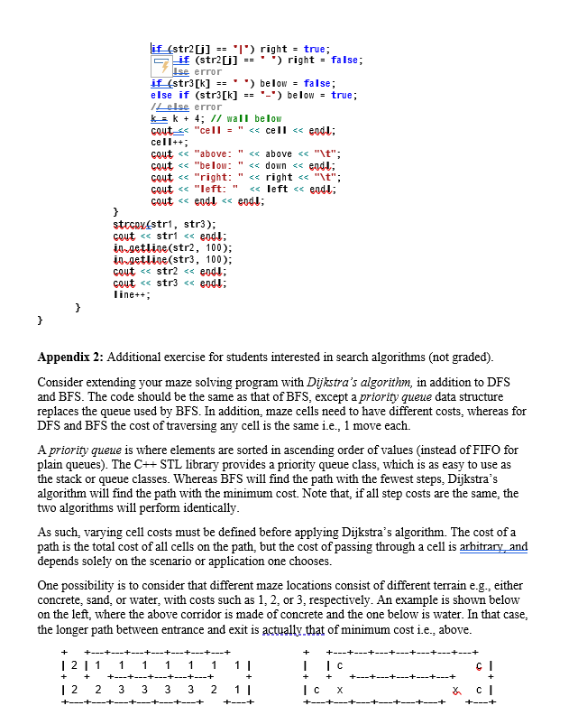 Solved Solving Mazes Using Stacks and Queues Write a maze | Chegg.com