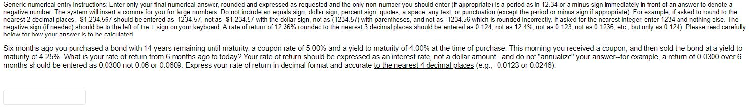 Solved Generic numerical entry instructions: Enter only your | Chegg.com Solved Generic numerical entry instructions: Enter only your | Chegg.com