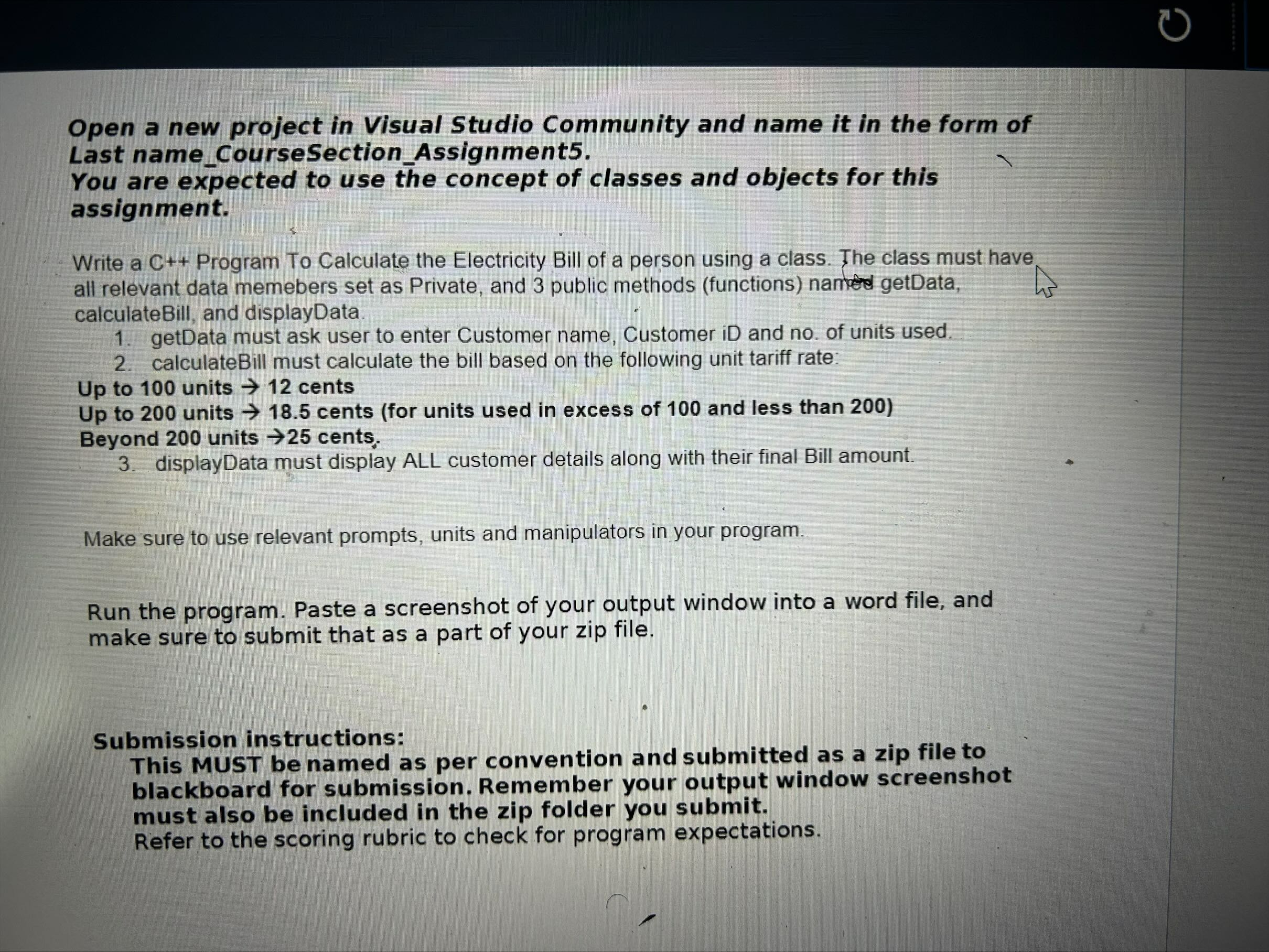 Solved Please provide proper program which runs on visual | Chegg.com