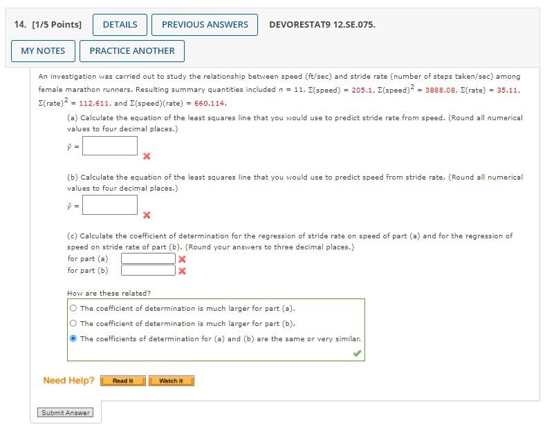 Solved 14. (1/5 Points) DETAILS PREVIOUS ANSWERS DEVORESTAT9 | Chegg.com