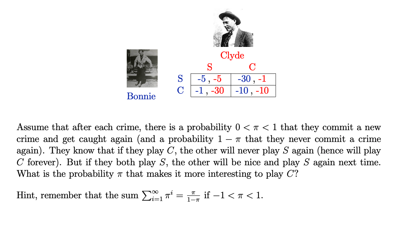 Solved Assume that after each crime, there is a probability | Chegg.com