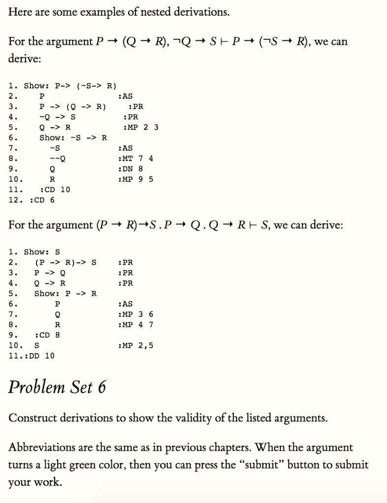 Solved Here are some examples of nested derivations For the | Chegg.com