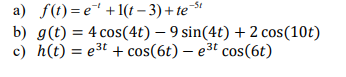 Solved find laplace transform these function | Chegg.com