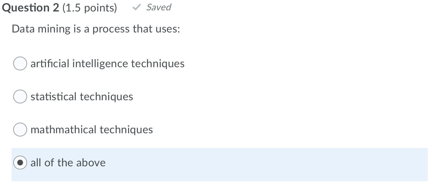 Solved Question 1 (1.5 points) Saved Analyzing the vast | Chegg.com