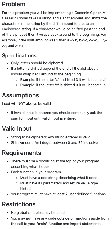 Solved Problem For this problem you will be implementing a | Chegg.com