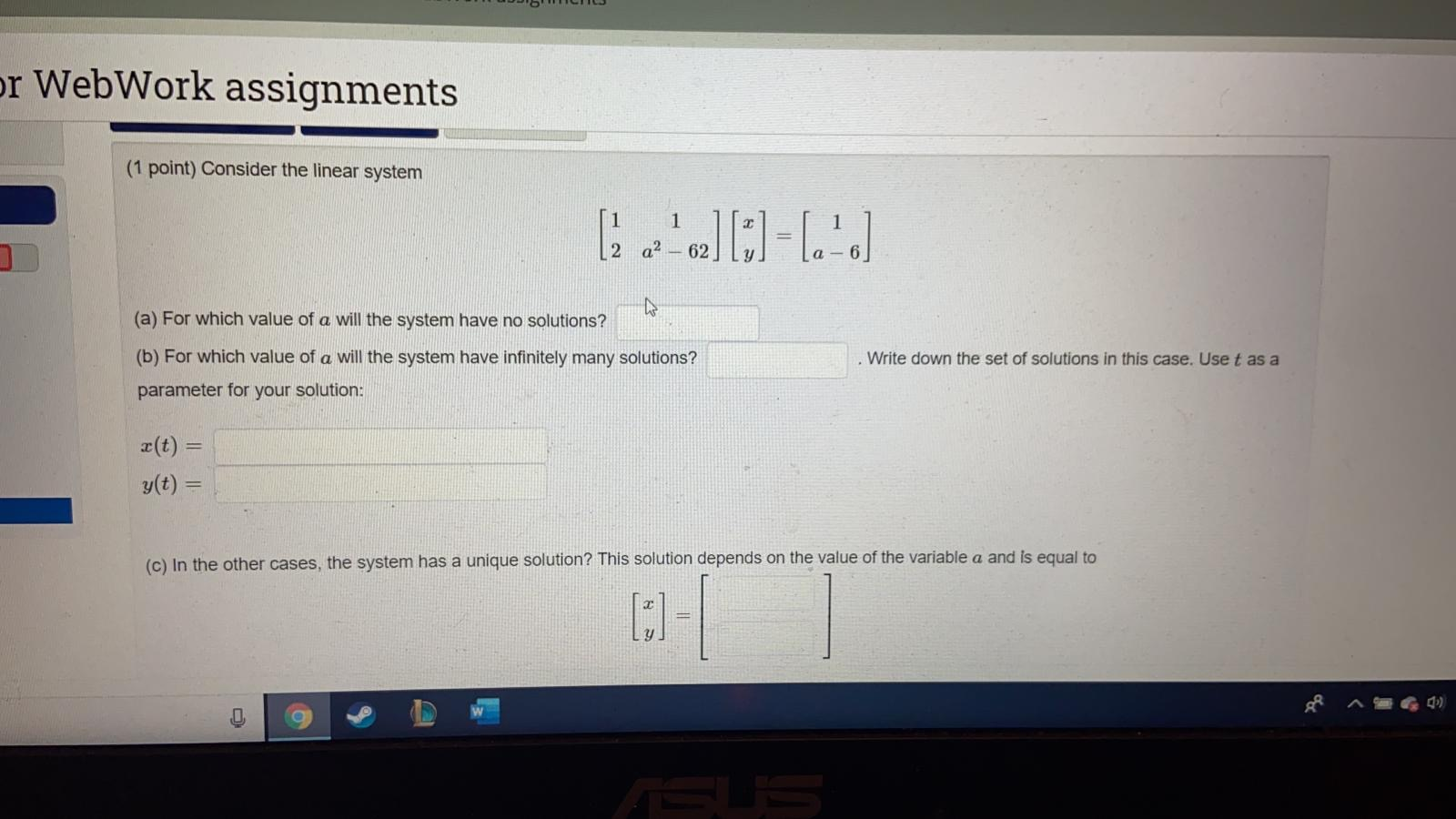 Solved D ICTIL or WebWork assignments (1 point) Consider the | Chegg.com