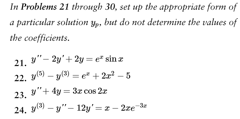 Solved In Problems 21 through 30, set up the appropriate | Chegg.com