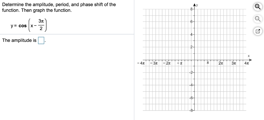 Solved Determine the amplitude and period of the following | Chegg.com