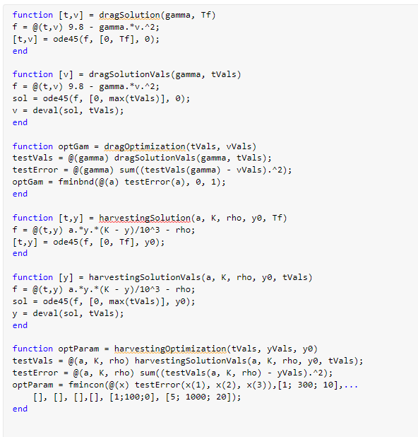 5. The function harvestingOptimization will find the | Chegg.com
