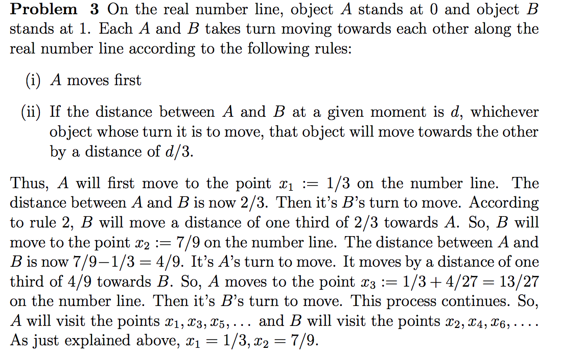 Solved Problem 3 On the real number line, object A stands at | Chegg.com