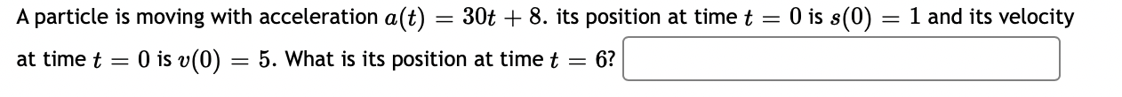 Solved A particle is moving with acceleration a(t) = 30t + | Chegg.com