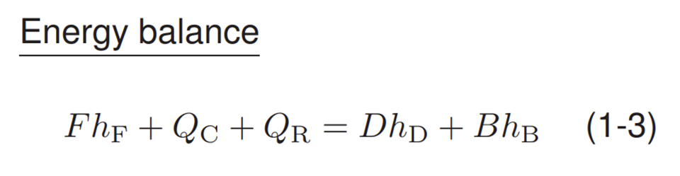 Solved Using the column and condenser mass and energy | Chegg.com