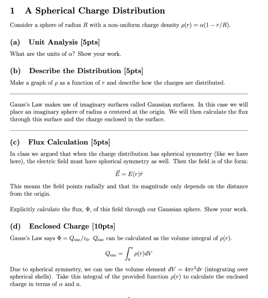 Solved Consider a sphere of radius R with a non-uniform | Chegg.com