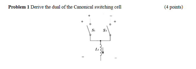 Solved Problem 1 Derive the dual of the Canonical switching | Chegg.com