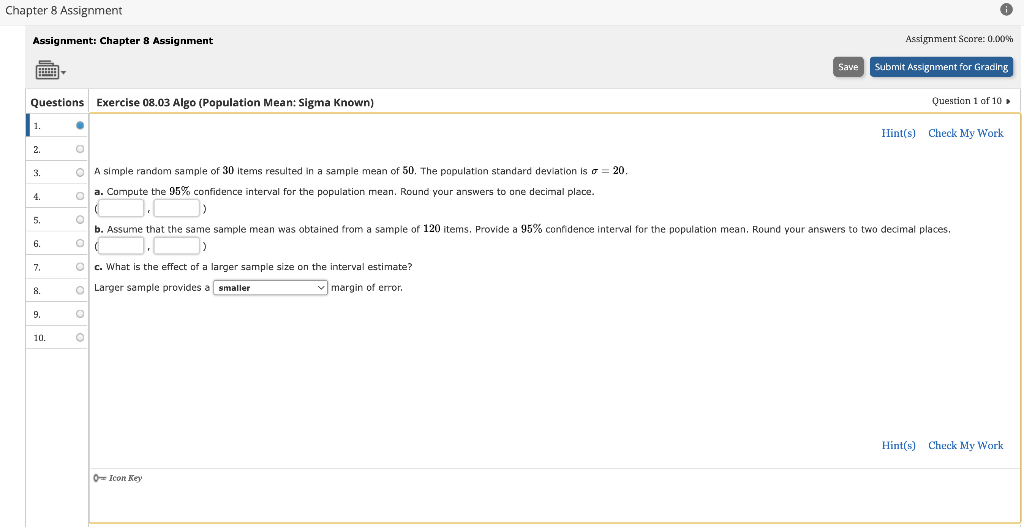 Solved Chapter 8 Assignment Assignment: Chapter 8 Assignment | Chegg.com