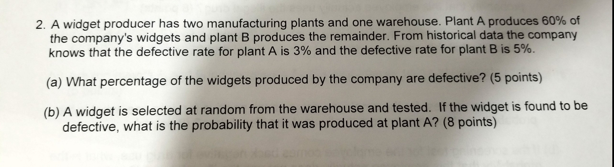 Solved 2. A widget producer has two manufacturing plants and | Chegg.com