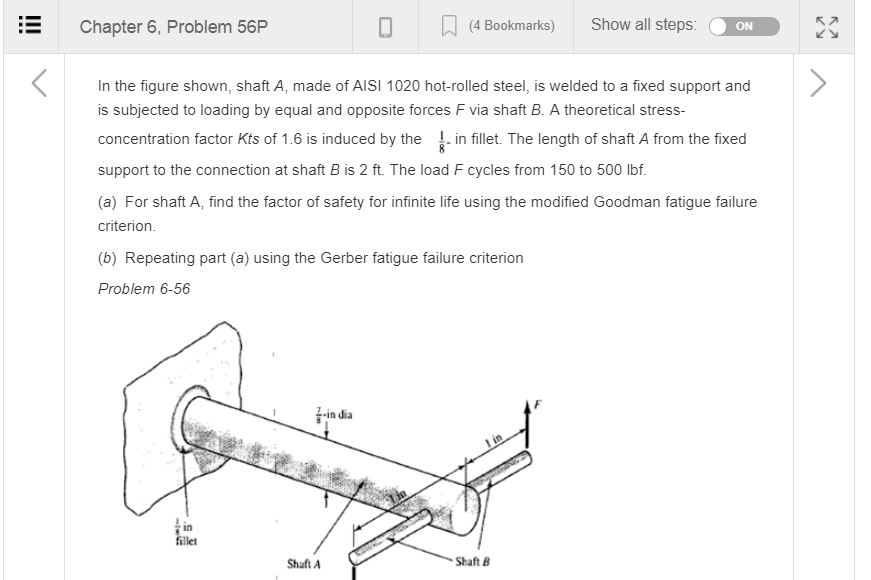 Solved Chapter 6, Problem 56P 口(4 Bookmarks) Show all steps: | Chegg.com