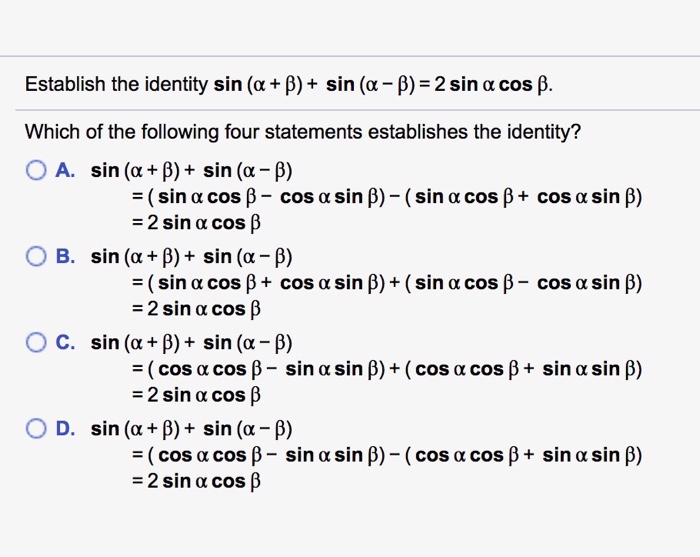 Solved Establish the identity. 2csc θ cos θ sec θ sin θ | Chegg.com