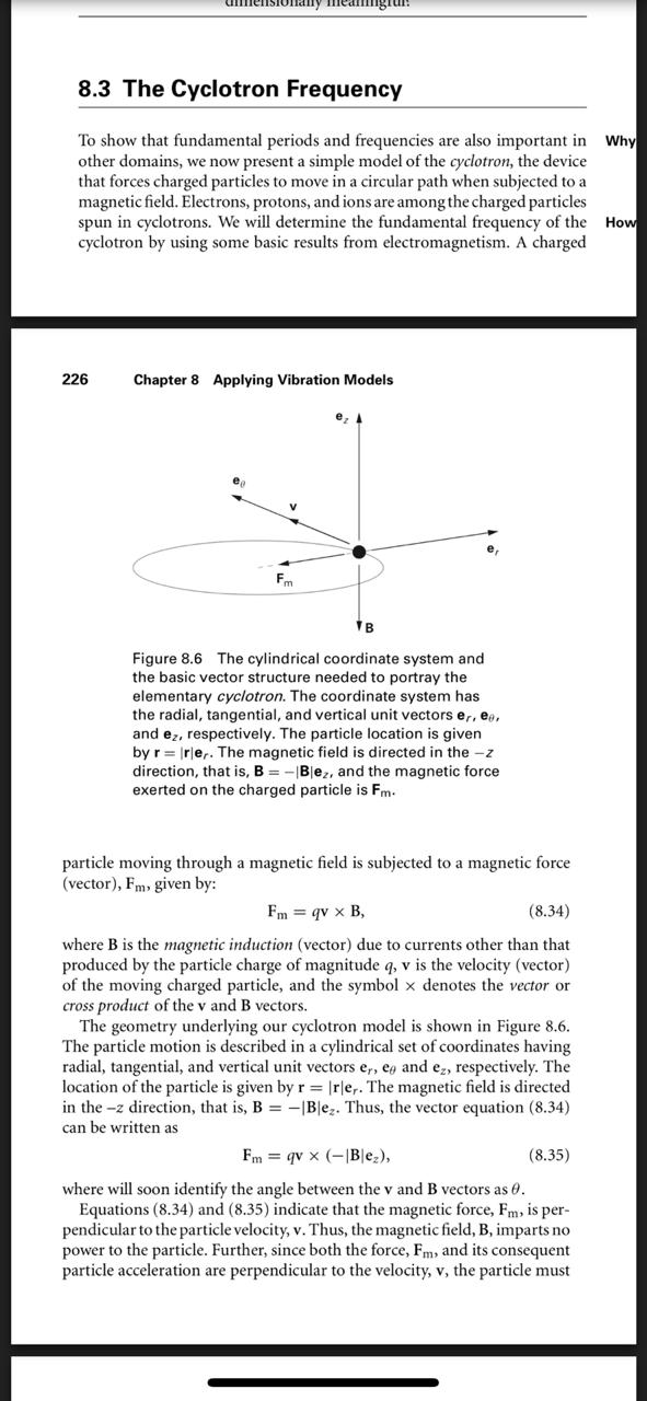 Solved аппеѕОпапу театрти: 8.3 The Cyclotron Frequency To | Chegg.com