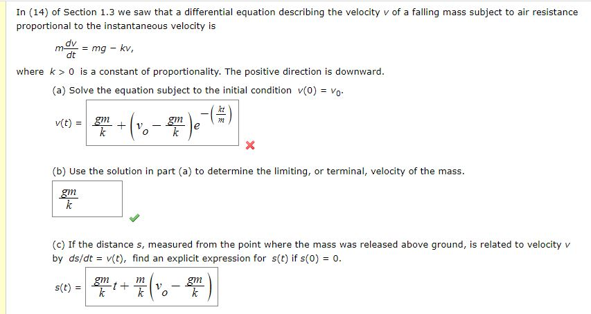 Solved In (14) of Section 1.3 we saw that a differential | Chegg.com
