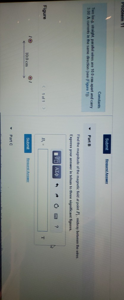 Solved Submit Request Answer Constants Two lor-g, straight, | Chegg.com