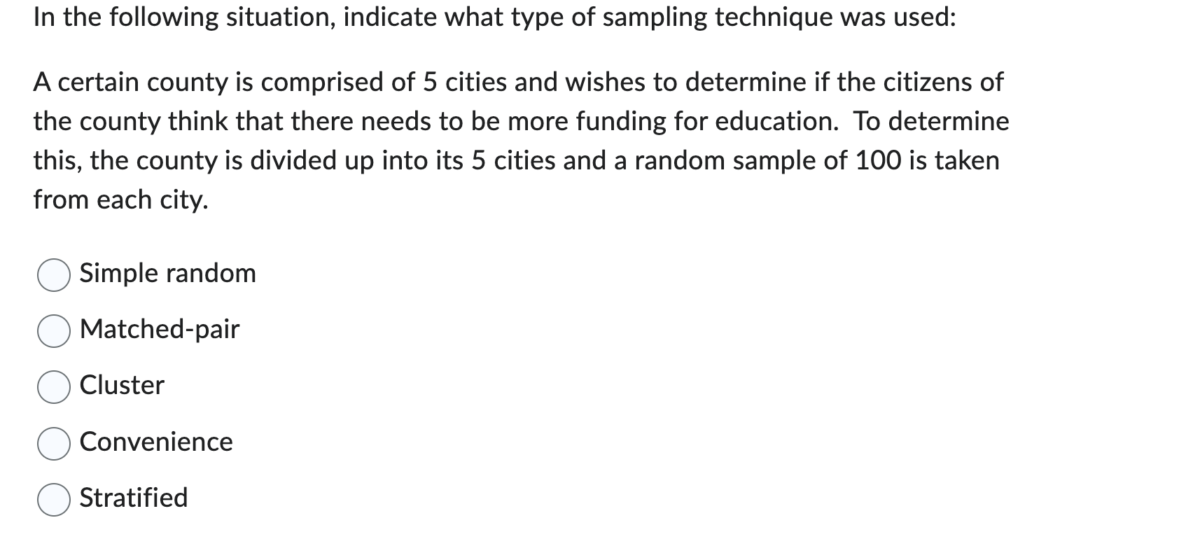 In the following situation, indicate what type of | Chegg.com