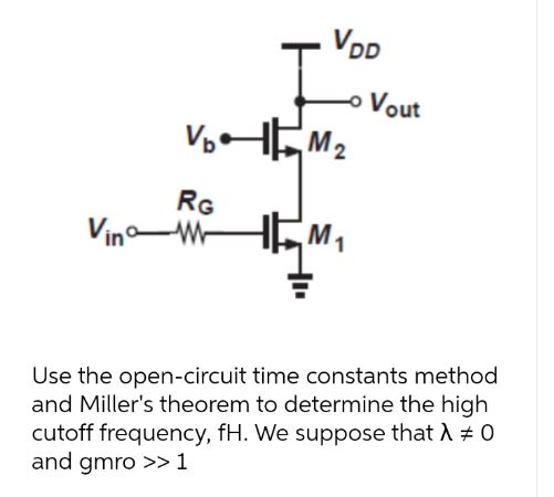 Solved Use the open-circuit time constants method and | Chegg.com