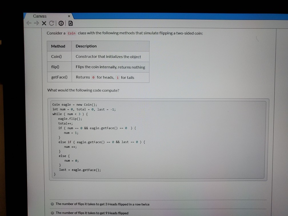 Solved Canvas → XCOD Consider the following description for | Chegg.com