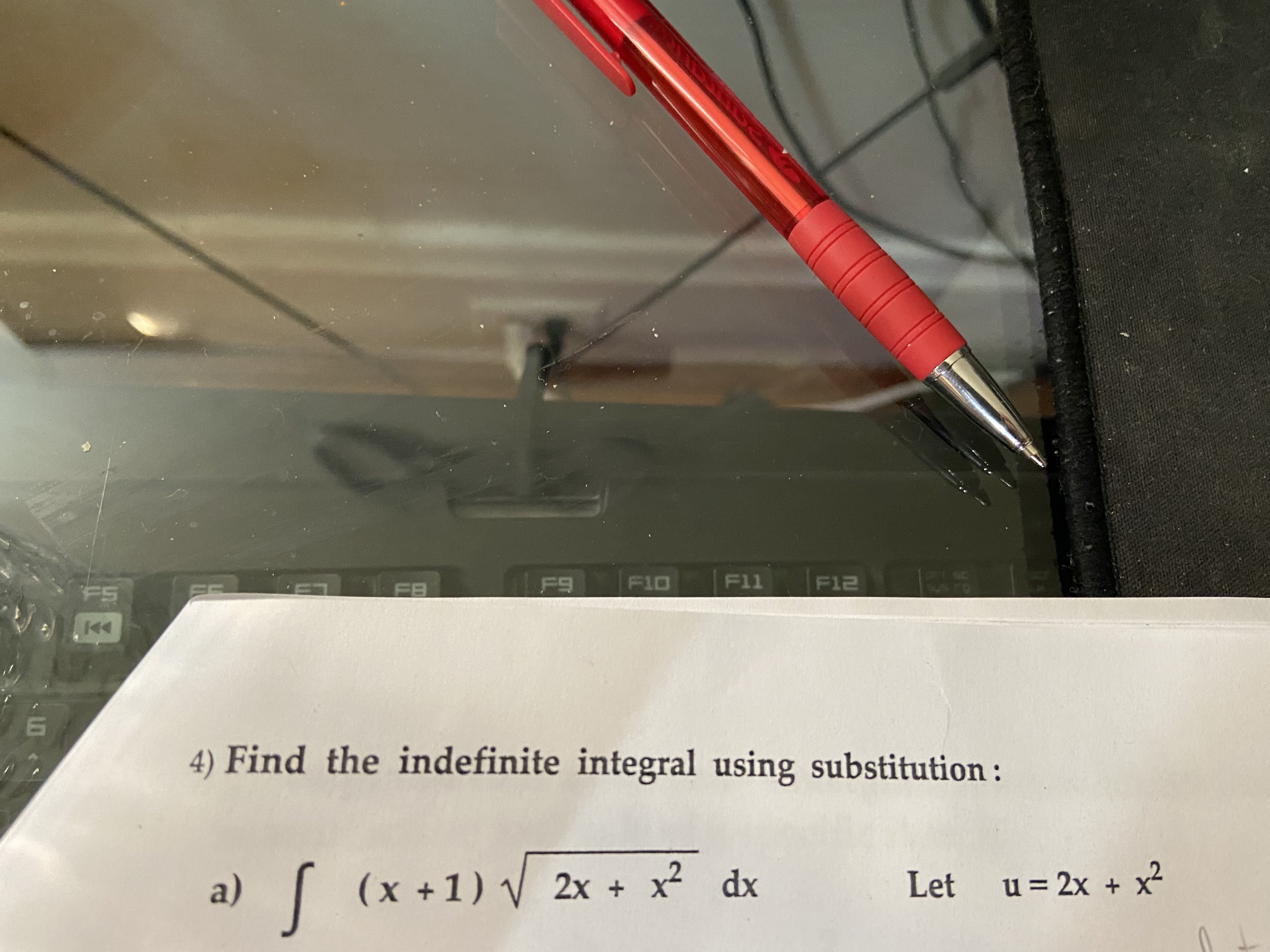 Solved 4) Find the indefinite integral using substitution: | Chegg.com