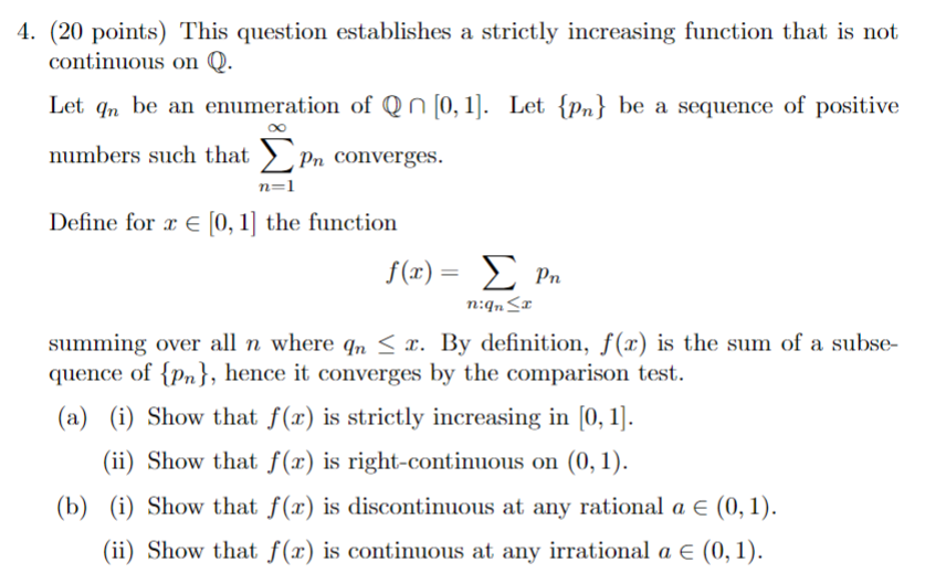 Solved 4. ( 20 points) This question establishes a strictly | Chegg.com