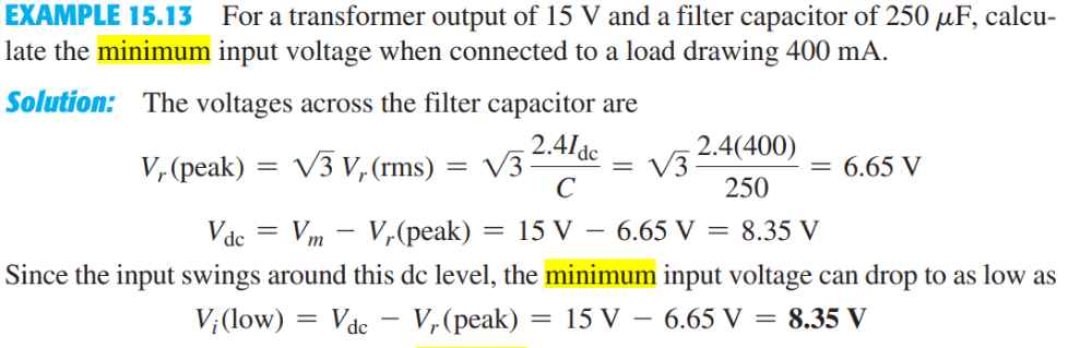 Solved Is the minimum voltage 8.35 V or it's 1.7 V since the | Chegg.com