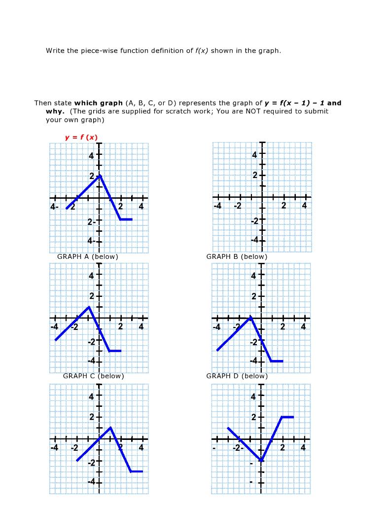 Solved Write the piece-wise function definition of f(x) | Chegg.com