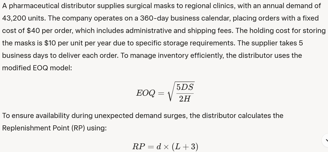 Solved "From Demand to Delivery: Mastering Inventory Control | Chegg.com