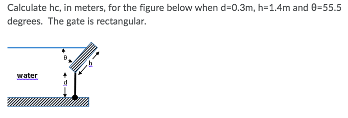 Solved Calculate hc, in meters, for the figure below when | Chegg.com