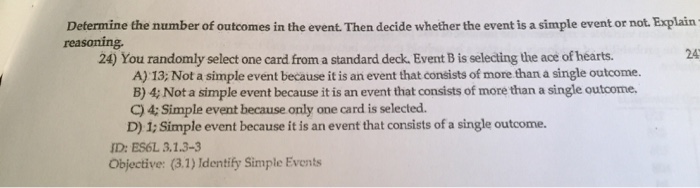 Solved Determine the number of outcomes in the event. Then | Chegg.com