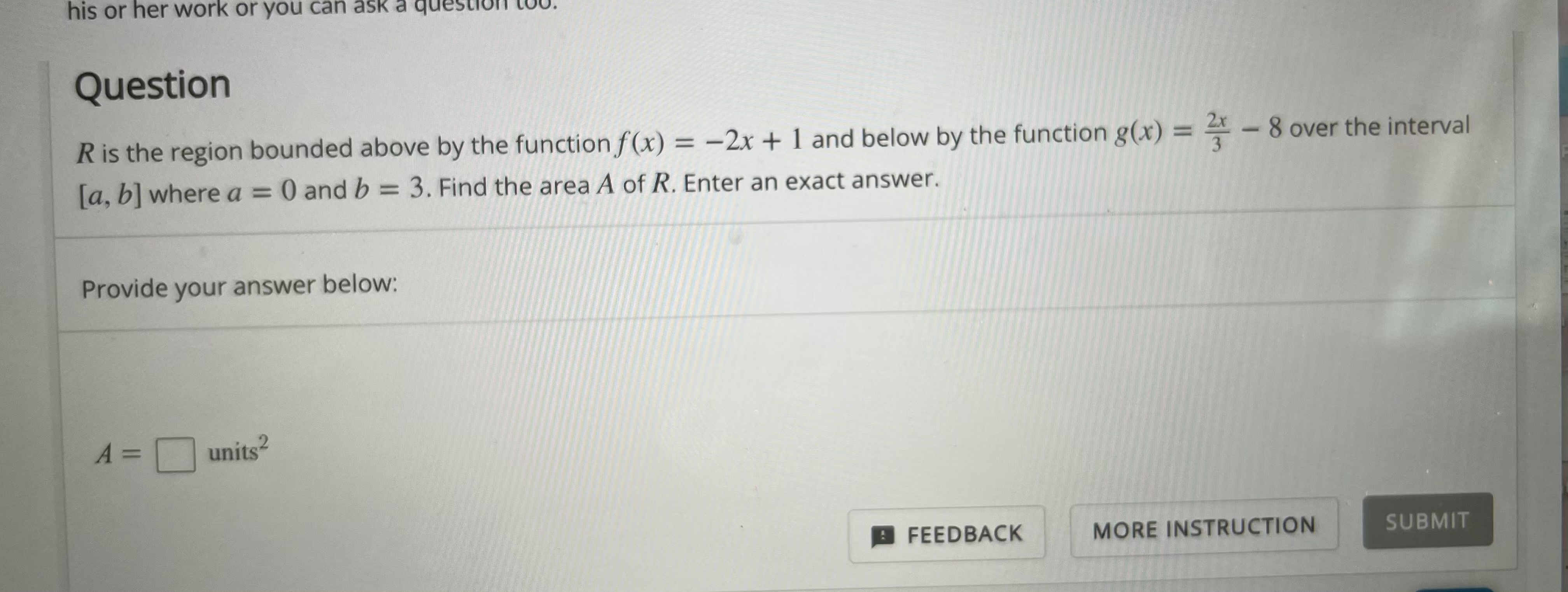 Solved R is the region bounded above by the function | Chegg.com