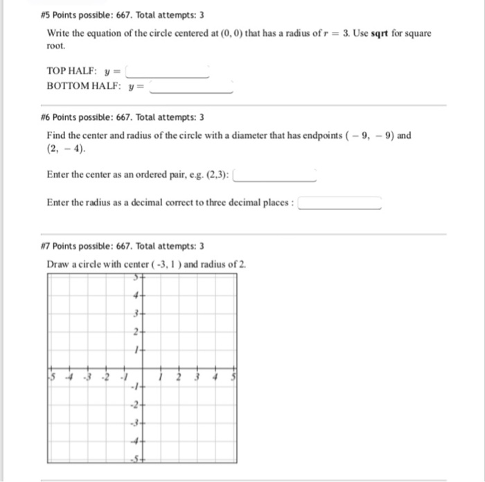 Solved #1 Points possible: 667, Total attempts: 3 Write the | Chegg.com