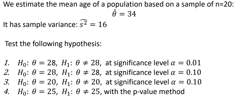 Solved We estimate the mean age of a population based on a | Chegg.com