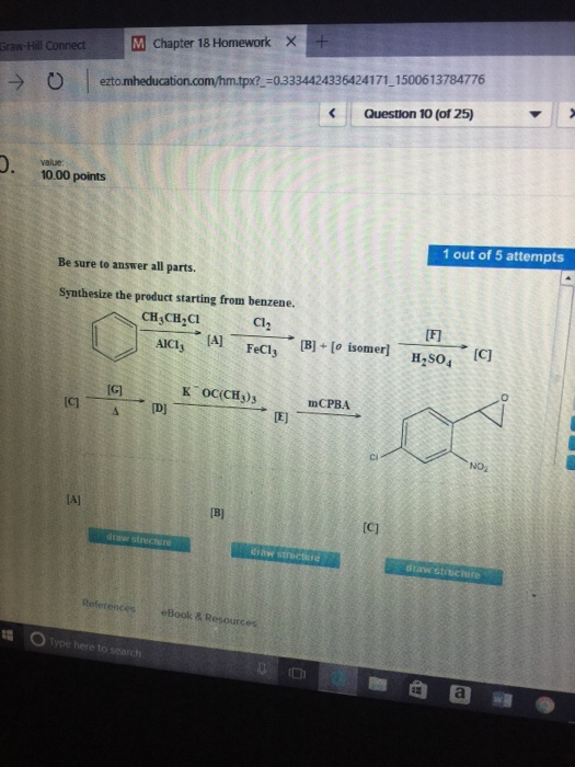 Solved Synthesize the product starting from benzene. | Chegg.com