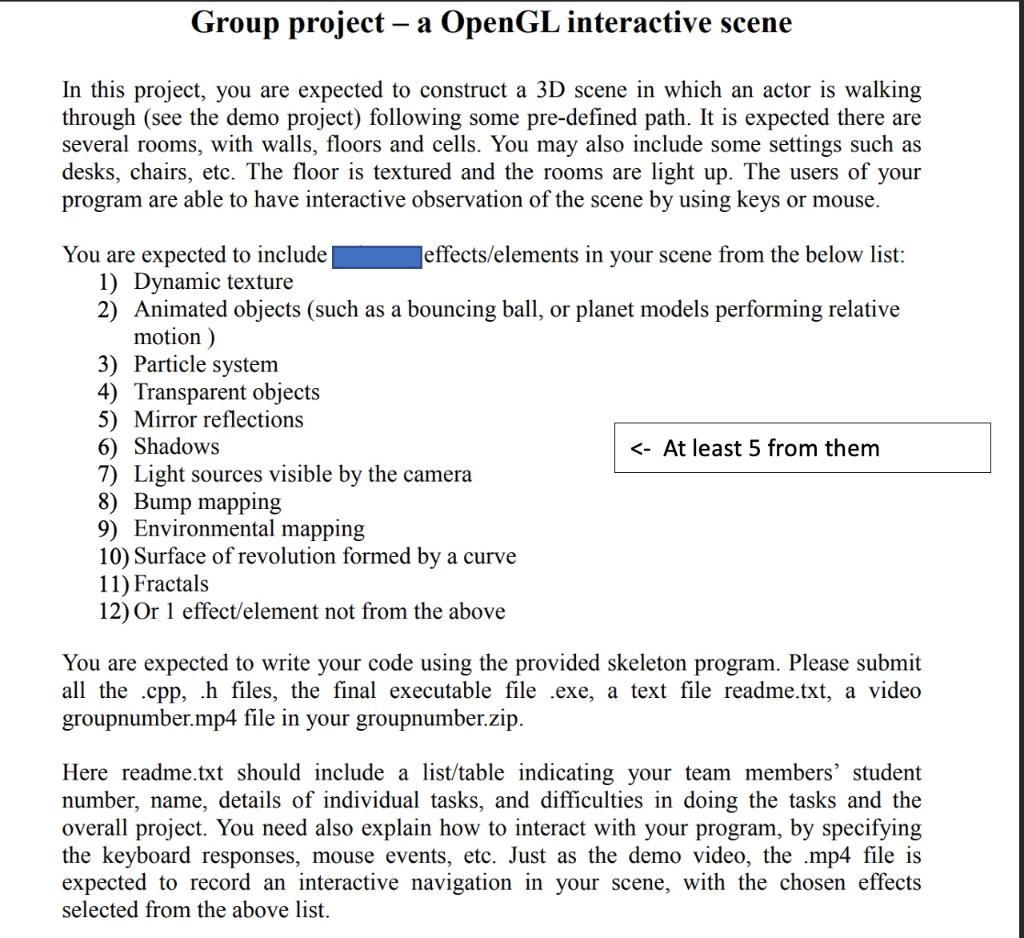 In this project, you are expected to construct a 3D | Chegg.com