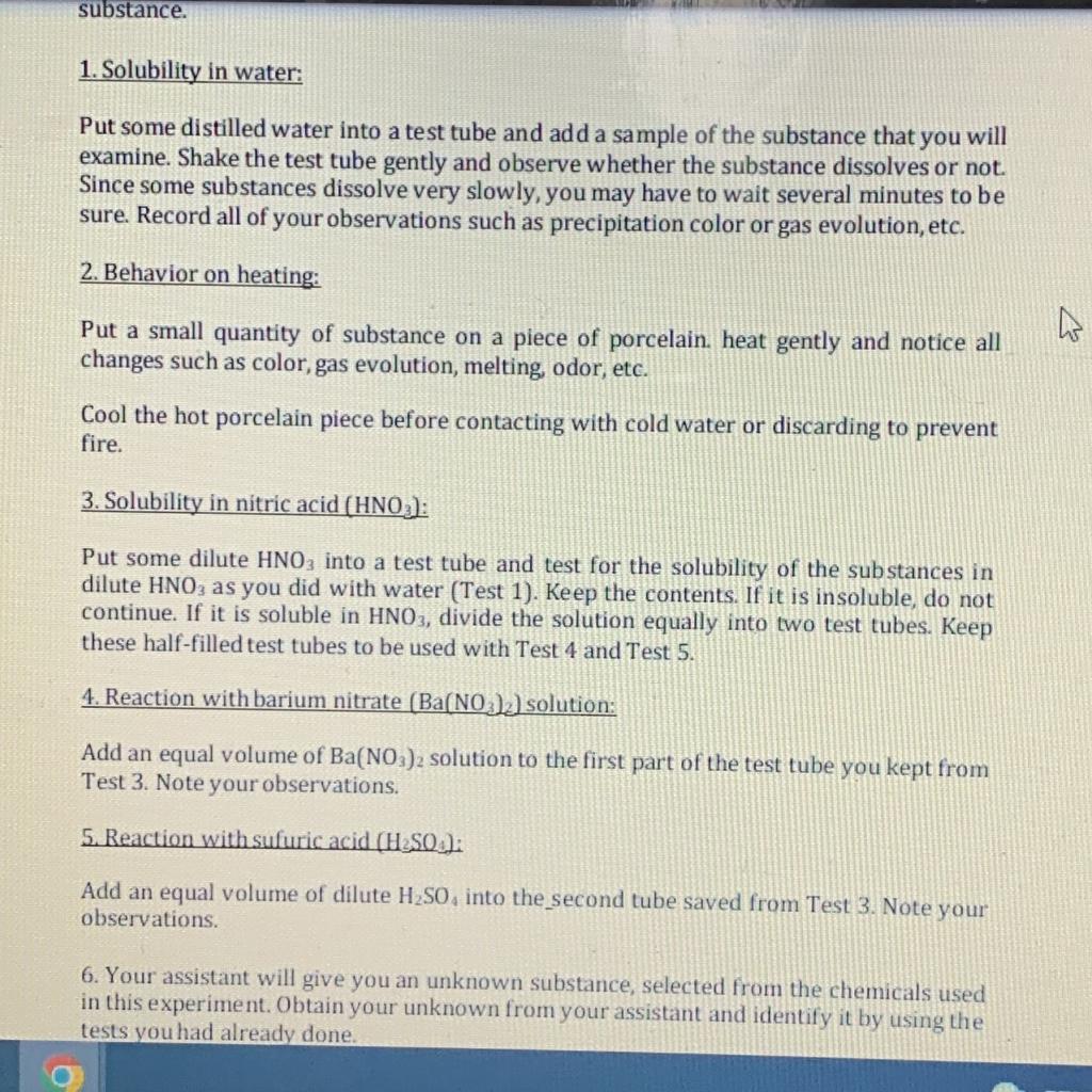 Solved this is an experment in the irst column you have to | Chegg.com