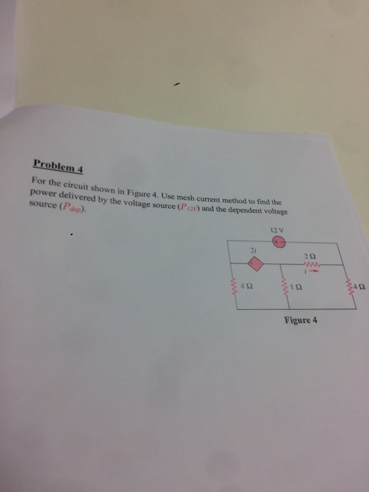 Solved For the circuit shown in Figure 4. Use mesh current | Chegg.com