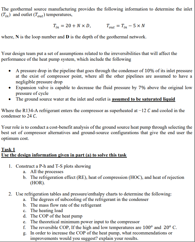 Solved Ground source heat pumps like any other heat pumps | Chegg.com