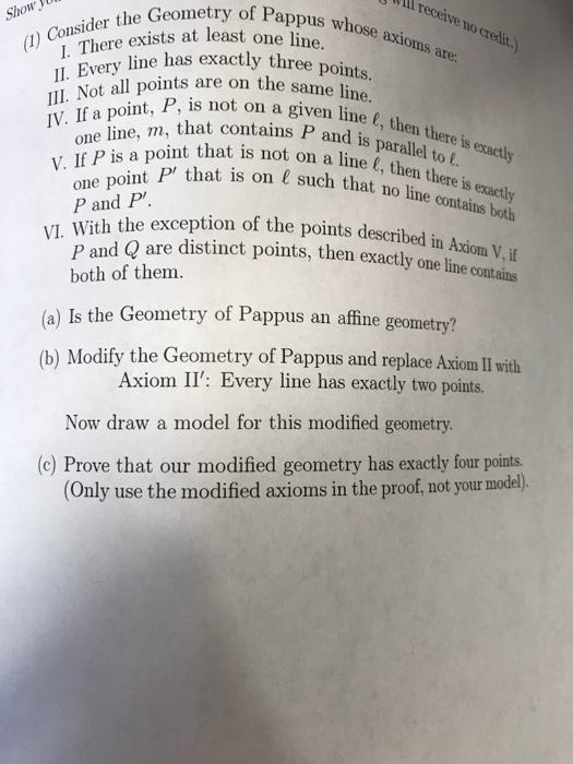 Solved Will receive no credit.) he Geometry of Pappus whose | Chegg.com